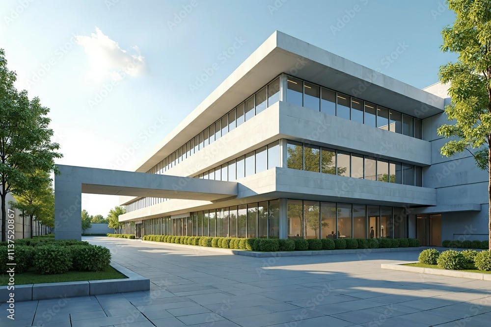Modern hospital isolation ward exterior showcasing advanced medical ...