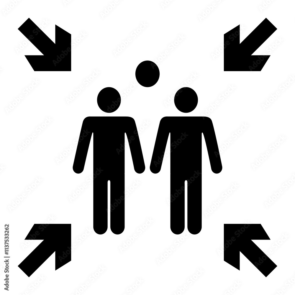 Assembly point icon. Emergency evacuation assembly point sign vector ...