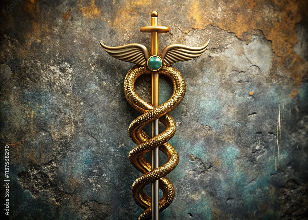 Ilustración de Stock Medical Symbol, Aesculapius Staff Snake Rod ...