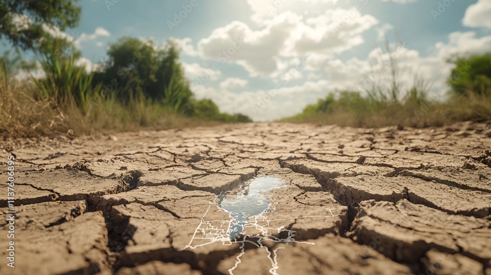 Detailed drought risk map with a virtual twin monitoring water resource ...