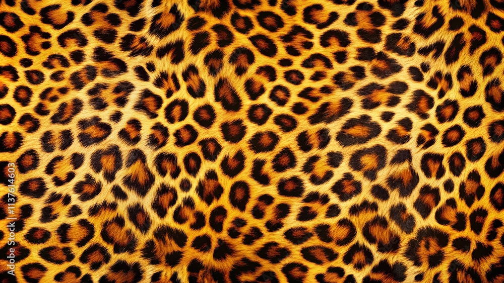 Panoramic Leopard Print Desktop Wallpaper, Wild Cat Print Background ...