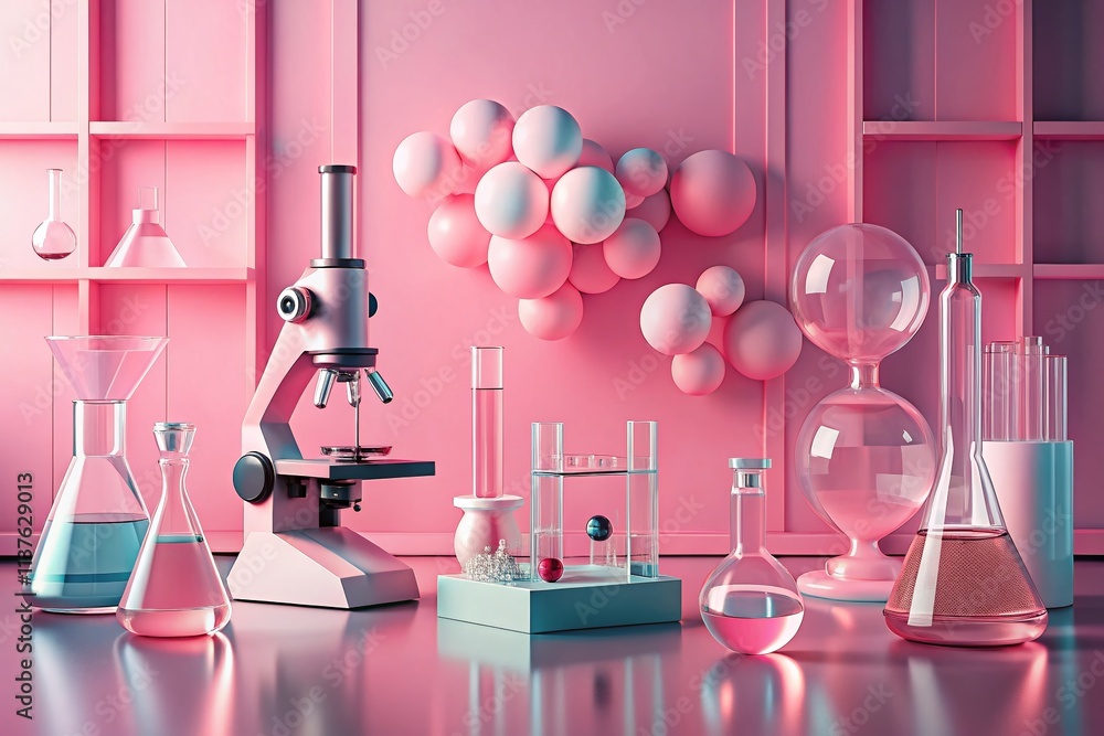 Pink Science Background: Minimalist Abstract Photography, Scientific ...
