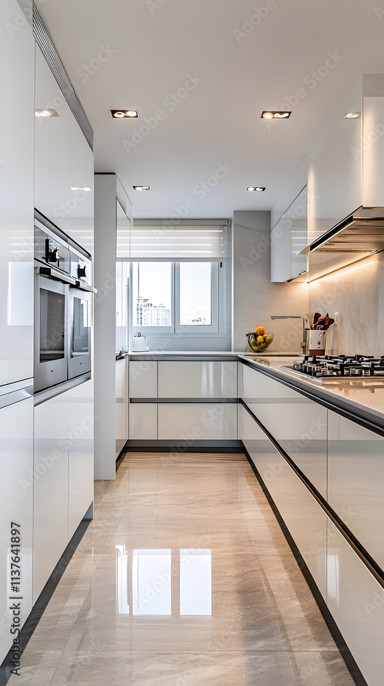 23. A modern kitchen with integrated security features, ensuring family ...