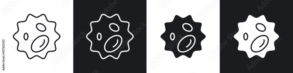White blood cell icons collection in black filled and line style. Stock ...