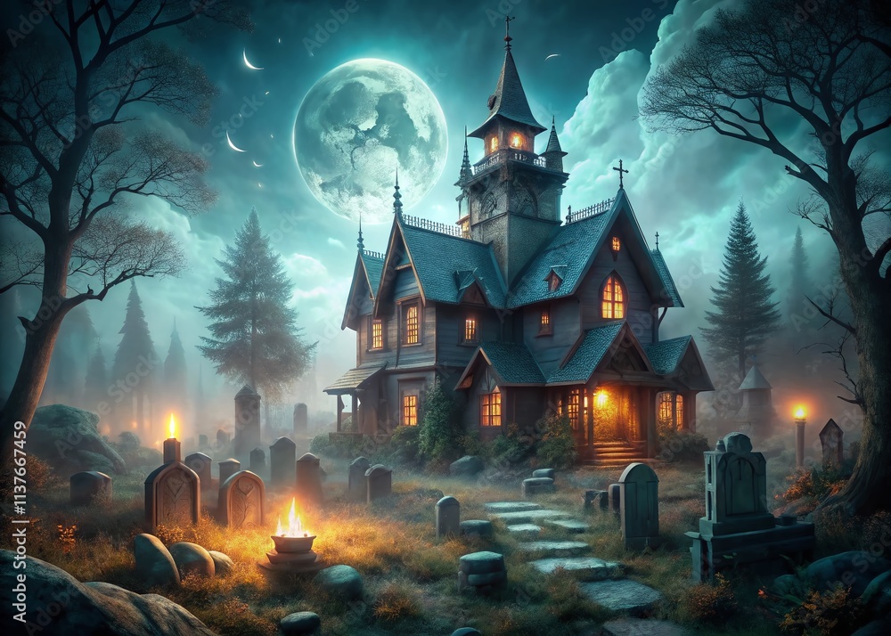 Spooky Halloween Zoom Backgrounds: High-Resolution Haunted House ...