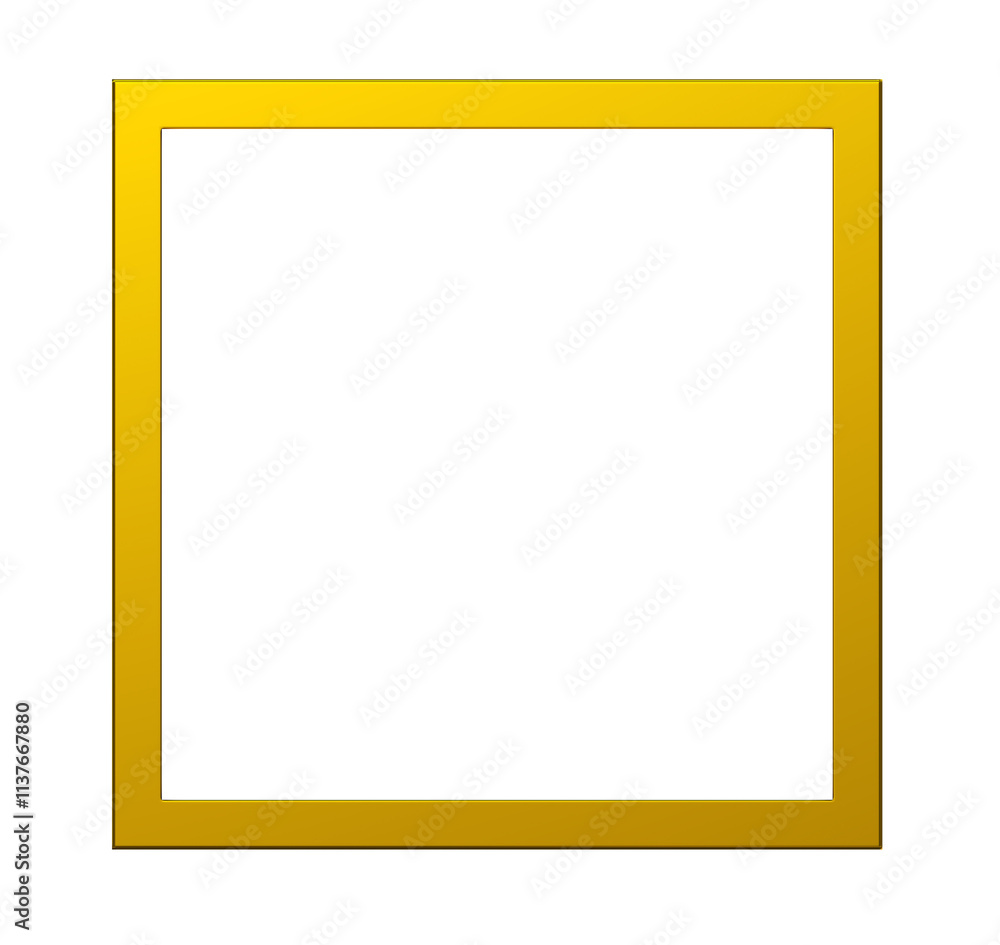 Gold square frame for picture on png transparent background. Stock ...