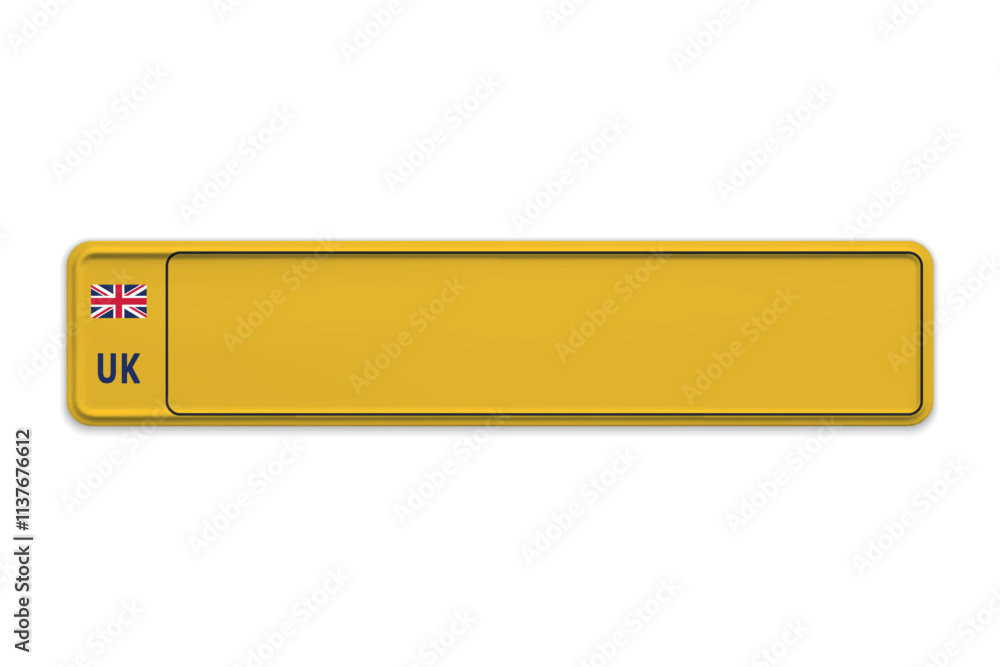Car number plate of United Kingdom. Vehicle registration license of ...