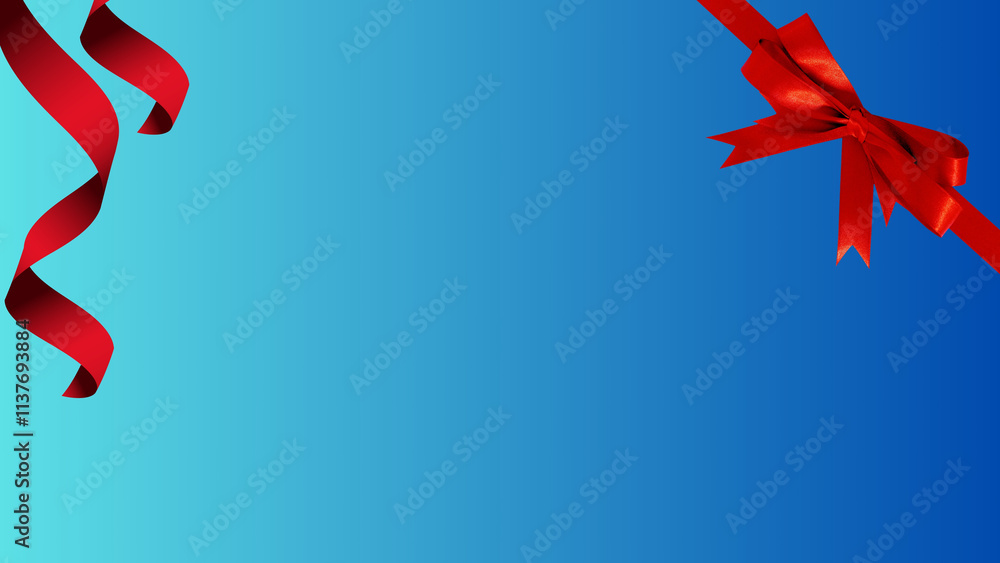 wallpaper design with red ribbon and blue background for certificate ...