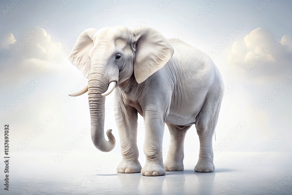 Majestic White Elephant: Stunning Conceptual Photography, Isolated ...