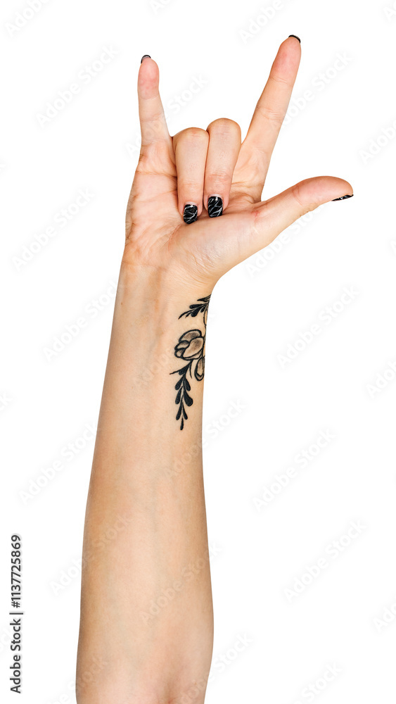 ILY png hand gesture sticker, love sign language on transparent ...