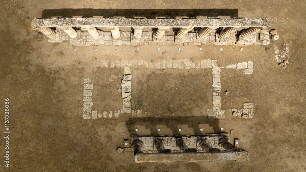 Aerial perpendicular view of the Tavole Palatine ("Palatine Tables ...