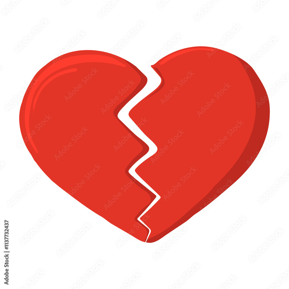 Broken heart png sticker, mental health design, transparent background ...