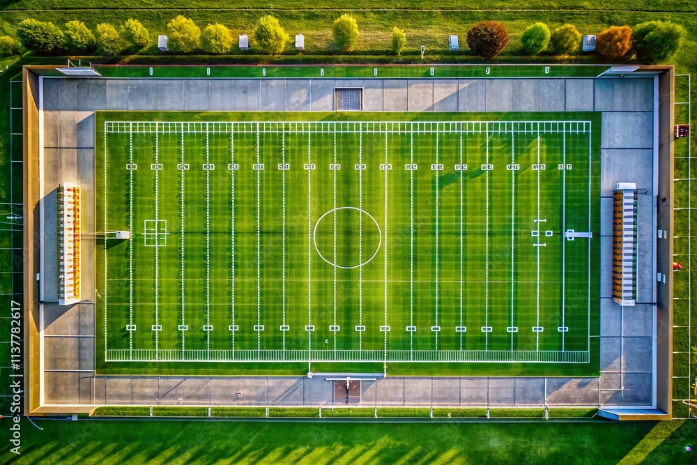 Printable Football Field Diagram: Aerial View, High-Resolution Download ...