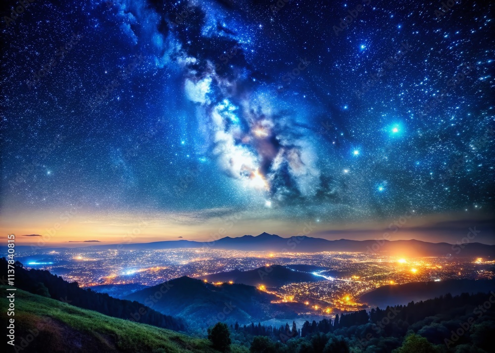 Stunning Blue PPT Background Night Photography: Dark Blue Night Sky ...