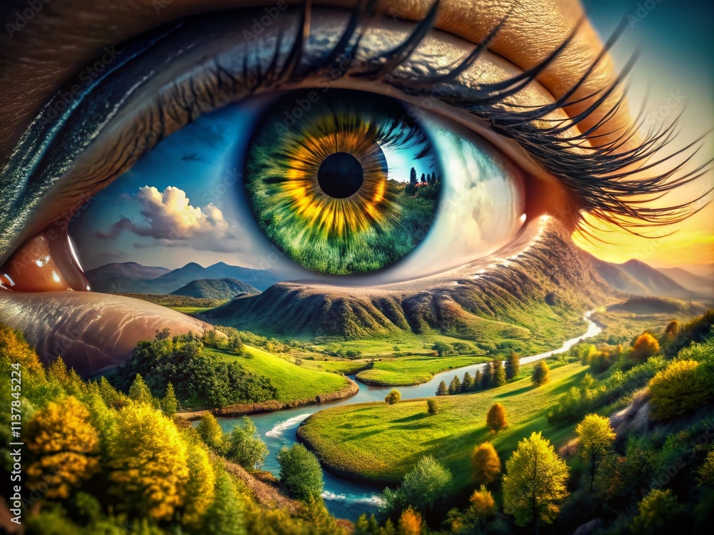 Stunning Human Eye Anatomy Landscape Photography: Detailed Iris, Sclera ...