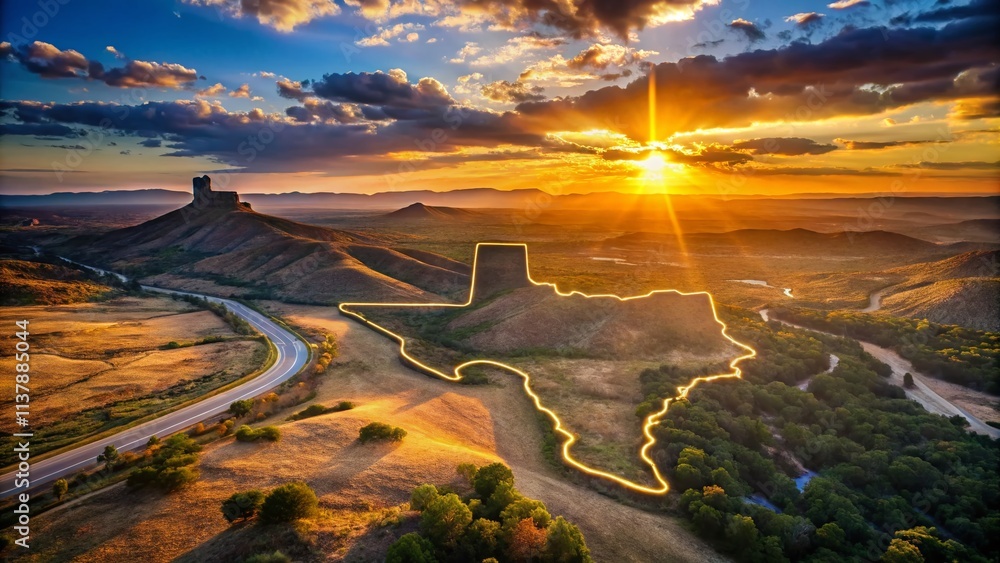 Texas Outline Aerial Drone Photography: Stunning High-Resolution Images ...