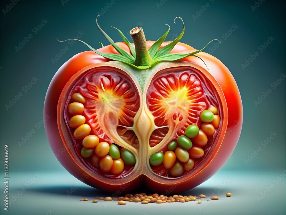 Tomato Anatomy: High-Resolution Images, Detailed Cross-Section ...