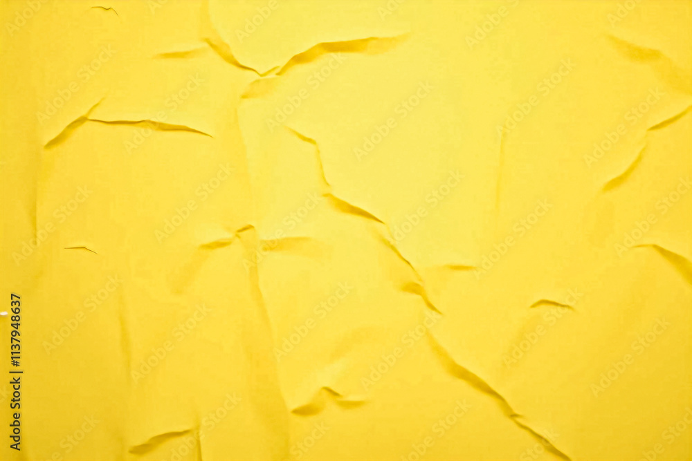 Wrinkled yellow paper texture background Stock Photo | Adobe Stock