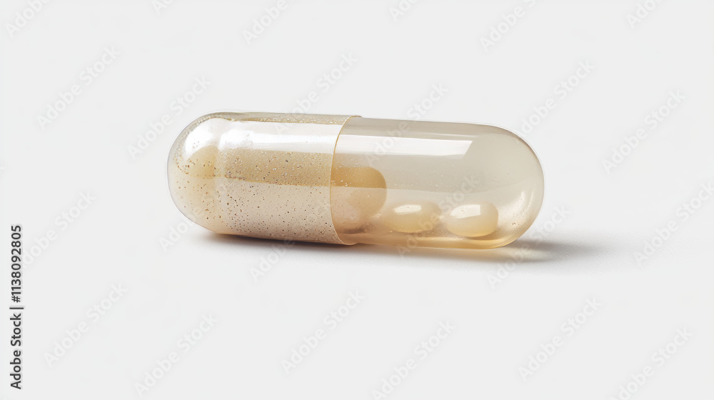 Empty pill capsules isolated on transparent background. Vector ...
