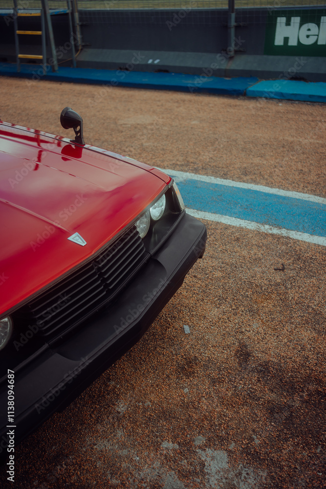 Red Toyota Celica TA40 with Beams 3SGE "Black Top" engine. Montevideo ...