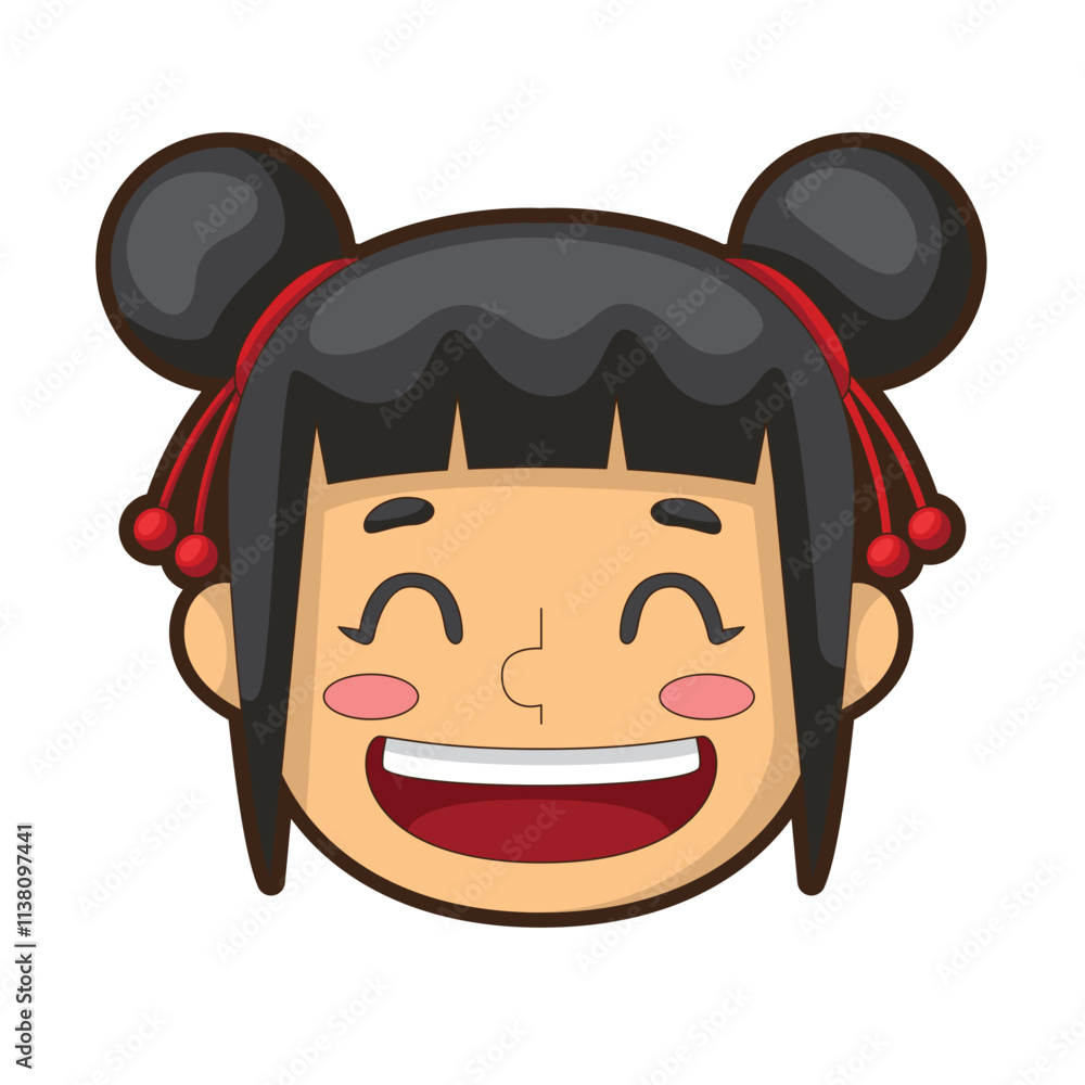 Chinese Girl icon. perfect for Chinese New Year celebration concepts ...