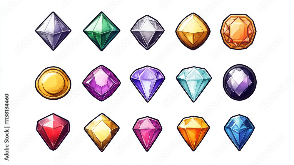 Bronze Silver Gold Platinum Diamond Blank medal icon set. Clipart image ...