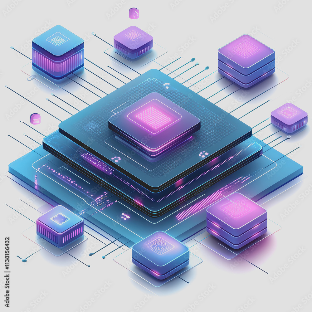 Ilustración de Stock Edge-based anomaly detection futuristic design ...