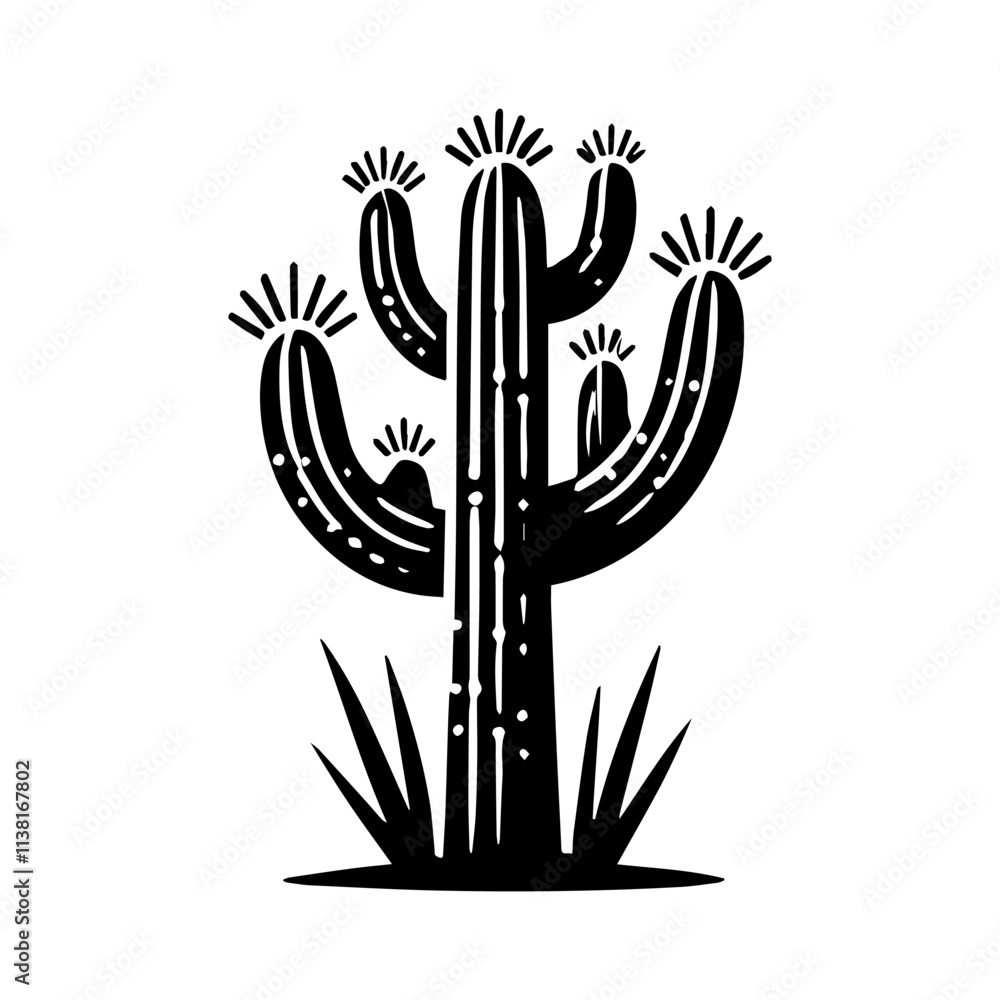 Stock-Vektorgrafik „Simple Vector Icon of a Cardón de la Puna – Logo ...