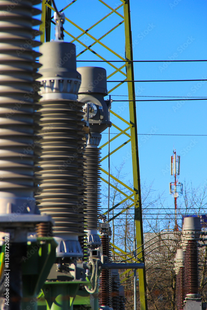 Electric power plant and mechanisms. Stock Photo | Adobe Stock