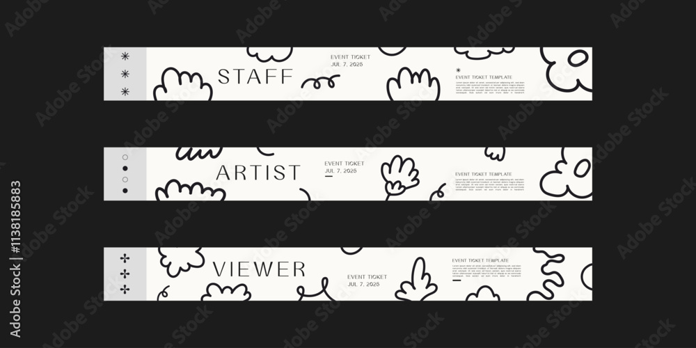 Event wristband. Customizable event wristband template. Design for ...
