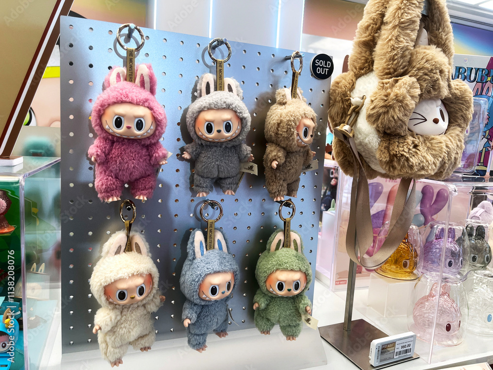 art toys Labubu key chain collection from Pop Mart blind box ...