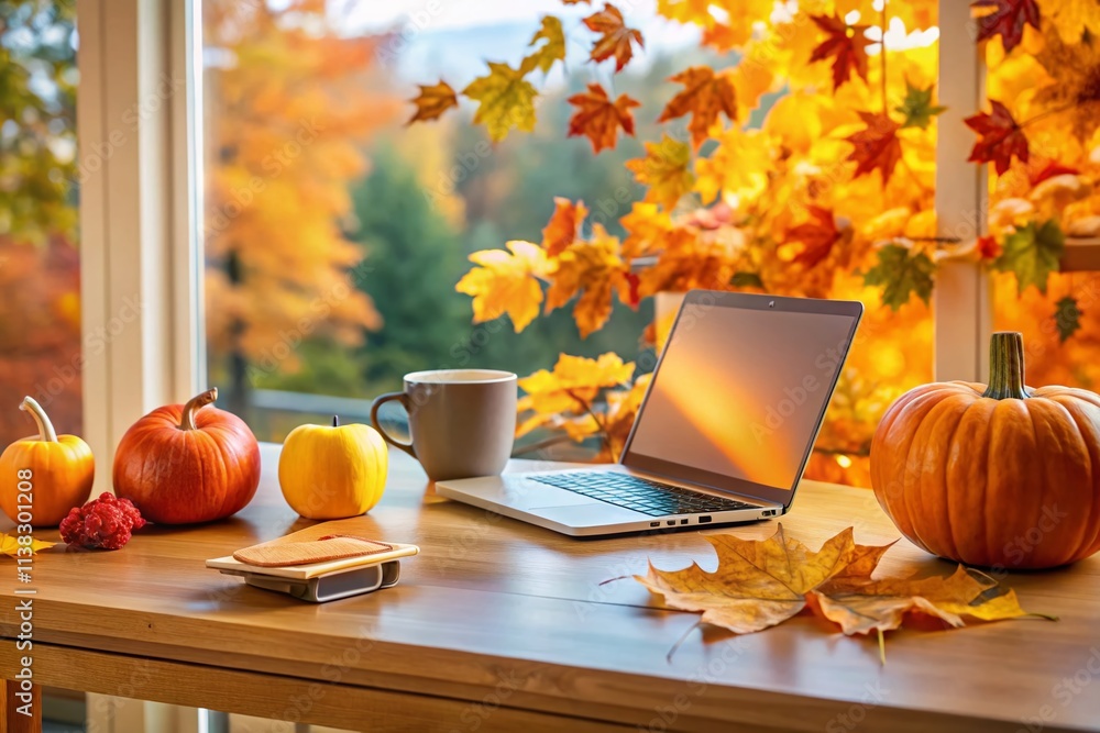 Fall Zoom Backgrounds: Autumn Office Scenes for Virtual Meetings - Cozy ...