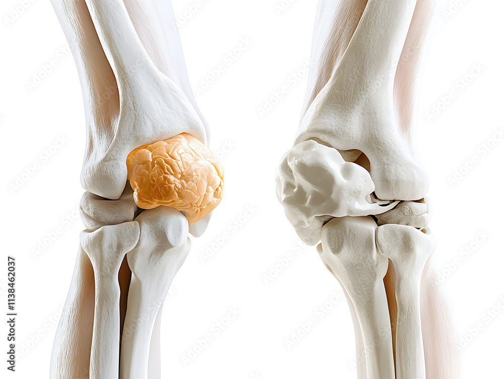 Knee joint anatomy and health medical science lab educational image ...