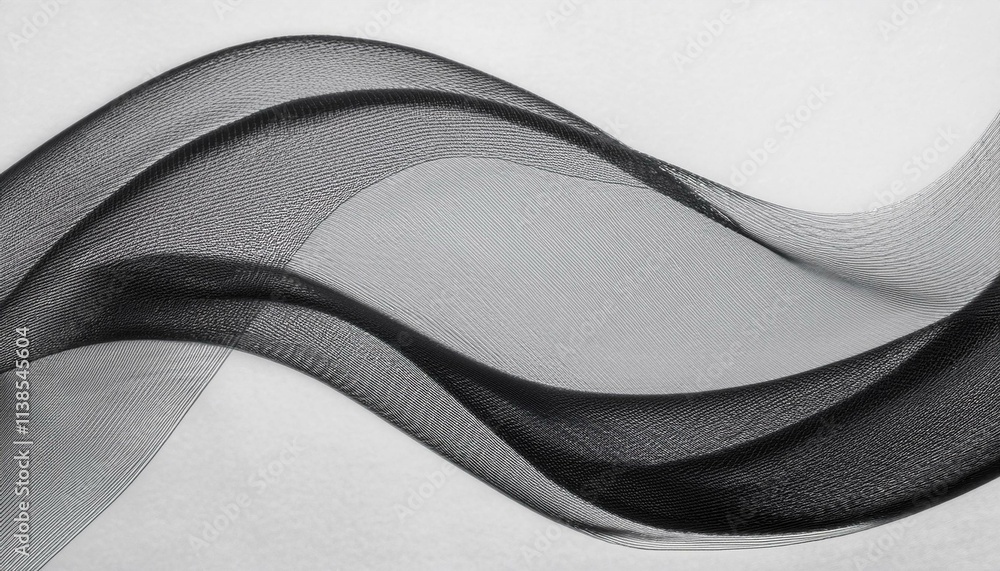 voile black sheer fabric with texture chiffon organza tulle textile on ...