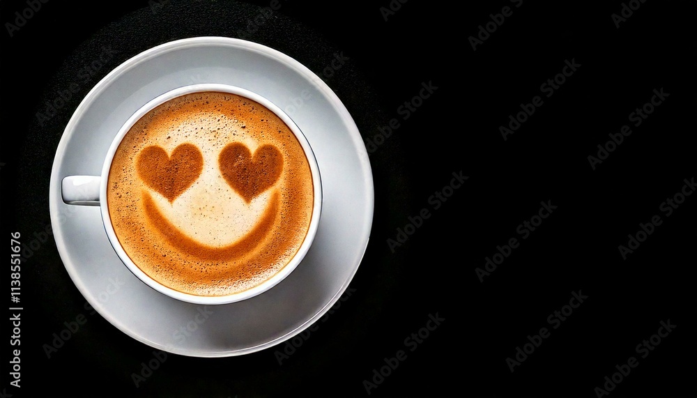 Coffee invitation happy smiley face with heart eyes heart-eyed emoji ...