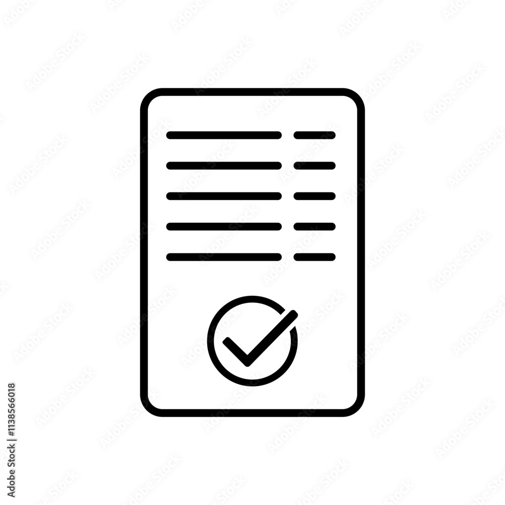Checkmark icon vector. confirm terms illustration sign. approve symbol ...