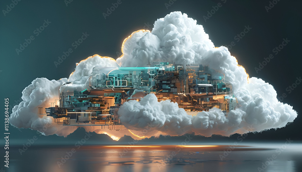 cloud computing technology - in the Clouds Digital Surrealist Landscape ...