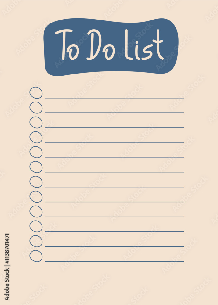 To do list Template. Blank Doodle Reminder, Task list, plan, note ...