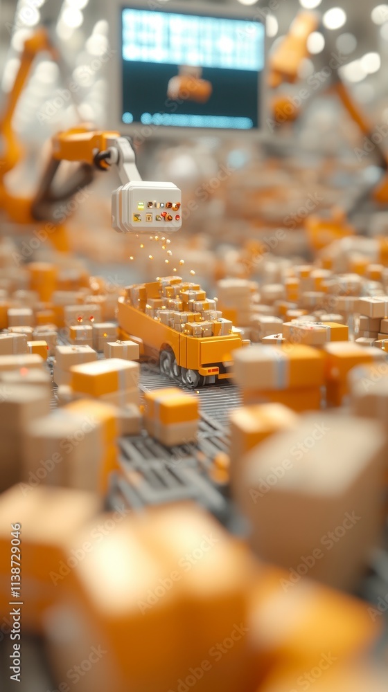 Cutting-Edge Logistics Automation: Robotic Arms Sorting Packages with ...