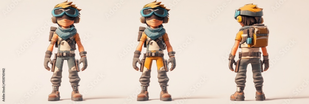 Vividly Styled 3D Game Character Design for Action Adventures with Eye ...