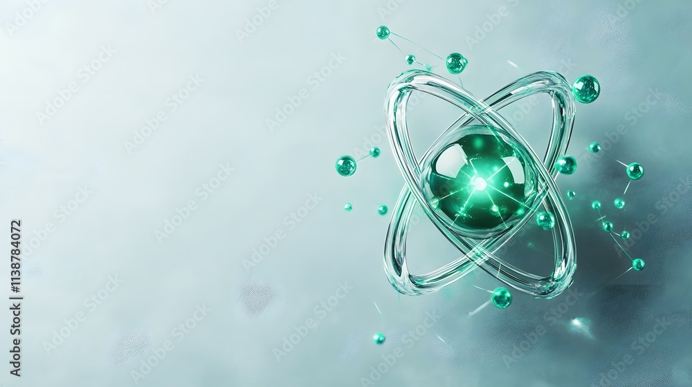 Realistic depiction of atomic structure showcasing protons, neutrons ...