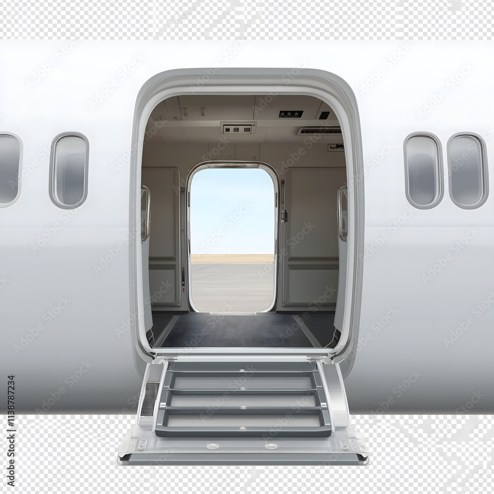 Airplane Doors on Transparent Background Stock Photo | Adobe Stock