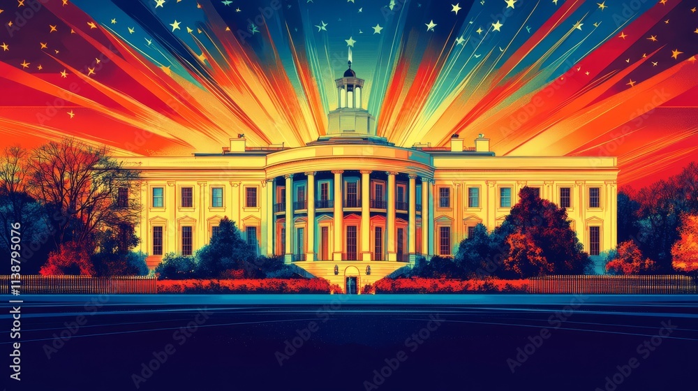 Realistic, vibrant Presidential Inauguration 2025 banner, modern ...