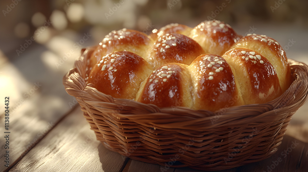 cesta de pan recien hecho saludable y delicioso alimentacion y consumo ...