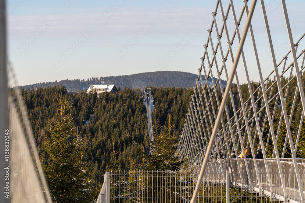 Sky Bridge 721, Lower Moravia, Czech Republic - December 1, 2024: The ...