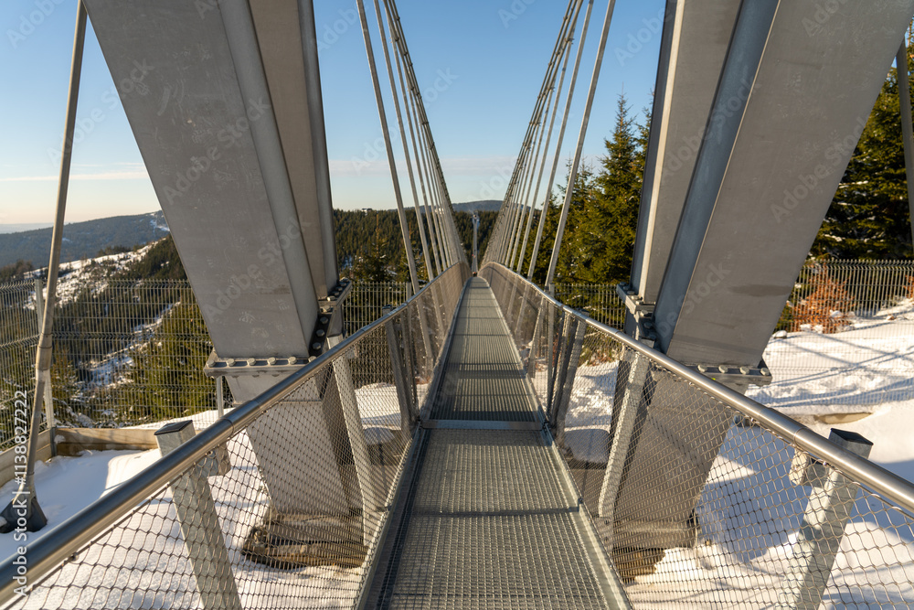Sky Bridge 721, Lower Moravia, Czech Republic - December 1, 2024: The ...