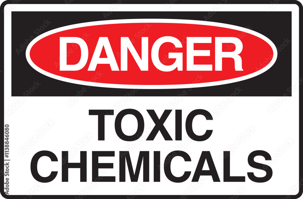 Danger Toxic Chemicals Symbol Sign Vector Stock Stock Vector | Adobe Stock