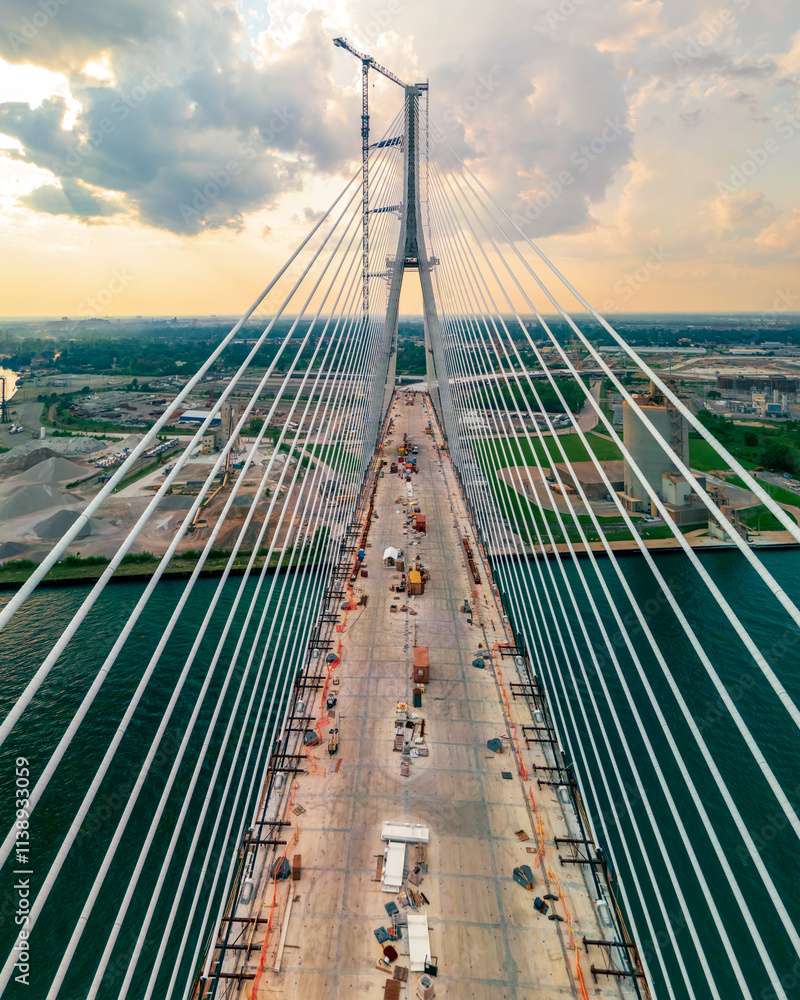 Newly constructing Gordie Howe International Bridge across USA AND ...