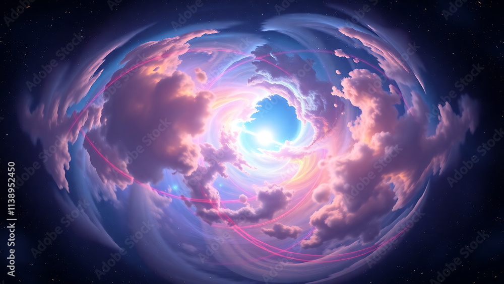 Space background with nebula and stars. Environment 360 HDRI map ...