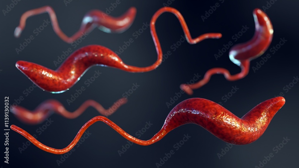 A 3D rendering of Campylobacter: a type of bacteria that can cause a ...